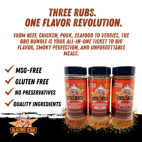Blazing Star BBQ Barbecue Bundle | Rubs & Spices Set